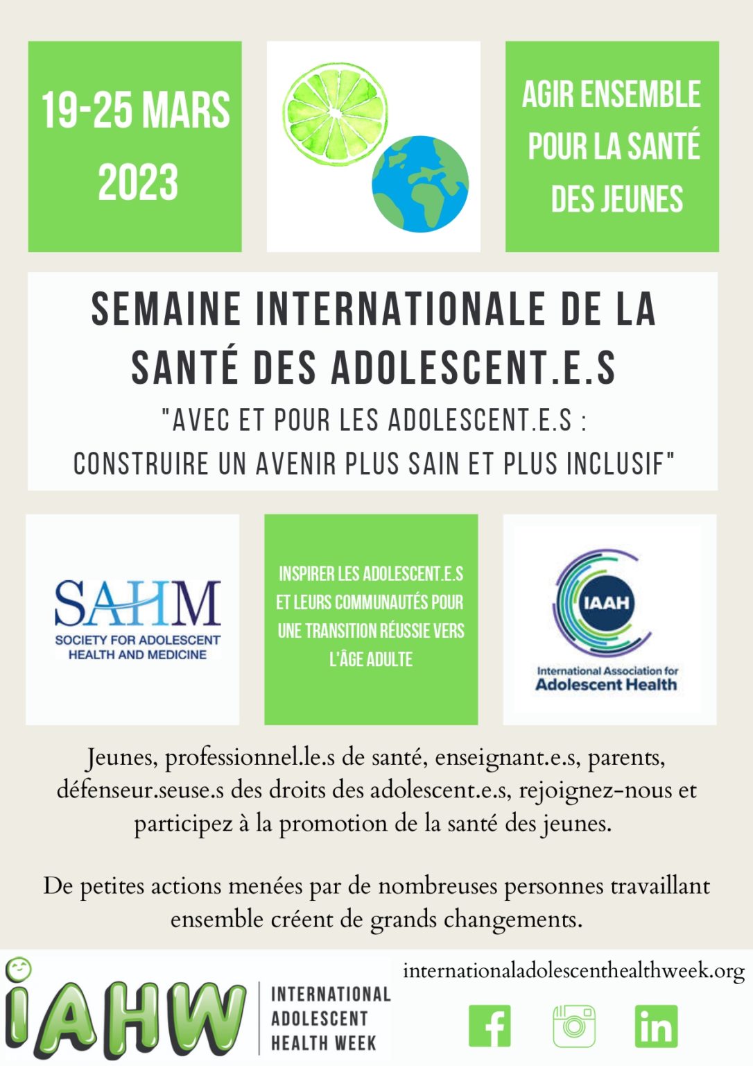Semaine Internationale de la Santé des Adolescents