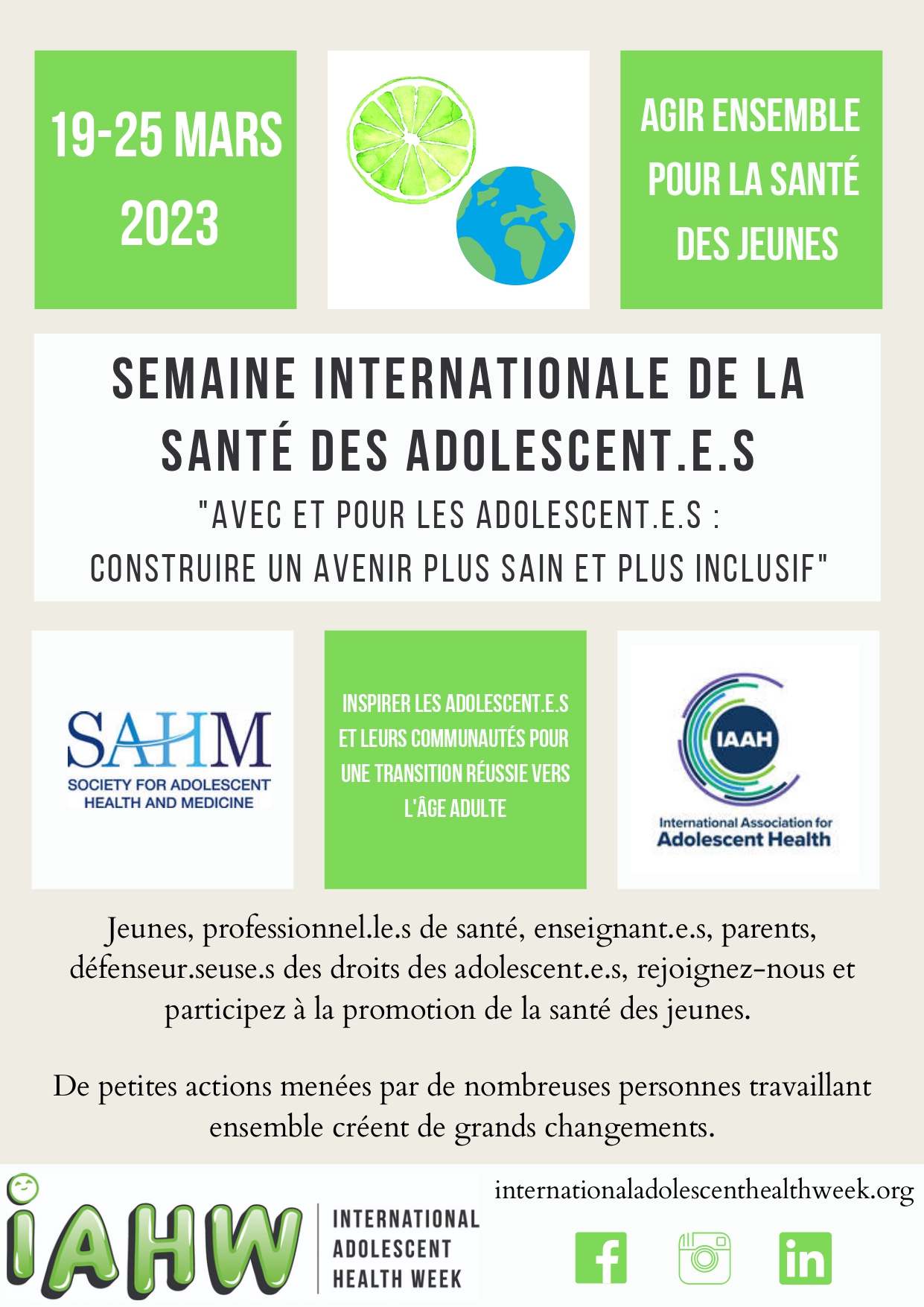 Semaine Internationale De La Santé Des Adolescents